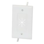 Cable Plate with Flexible Opening, 1-Gang | Datacomm Electronics